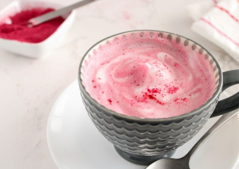 Pink Beetroot Latte - homemade beetroot latte recipe