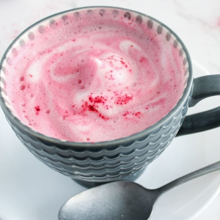 Pink Beetroot Latte - homemade beetroot latte recipe