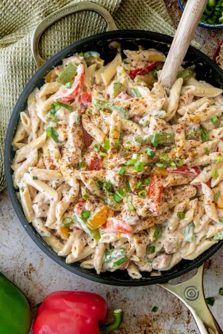 The BEST Jerk Chicken Rasta Pasta - Simply Scrumptious Eats