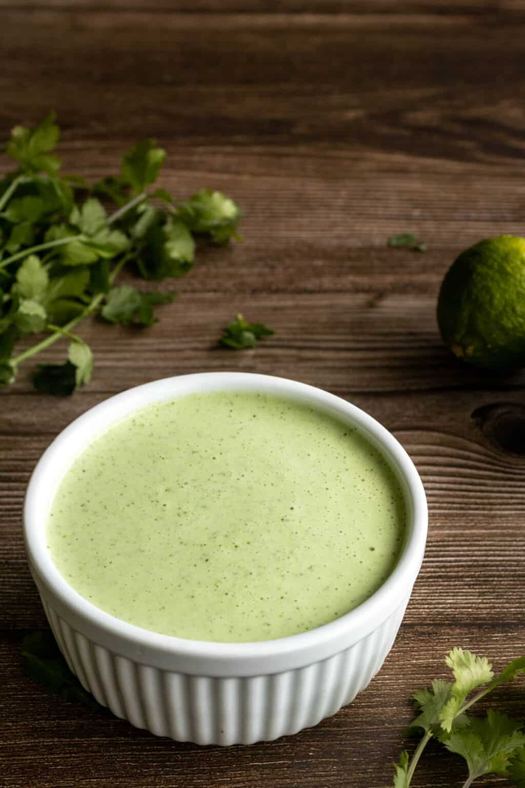 Cilantro Lime Crema Sauce - Simply Scrumptious Eats