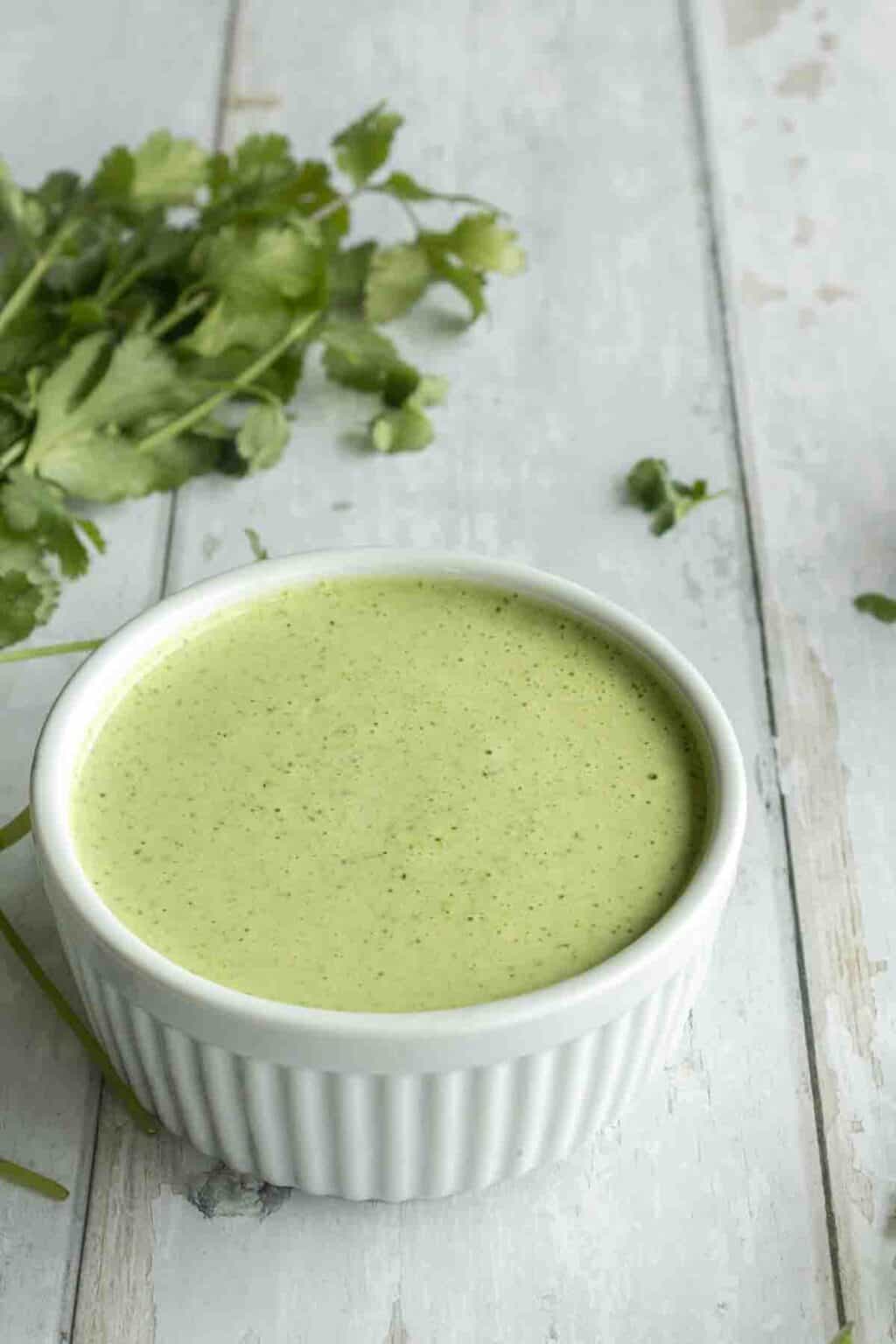 Cilantro Lime Crema Sauce - Simply Scrumptious Eats