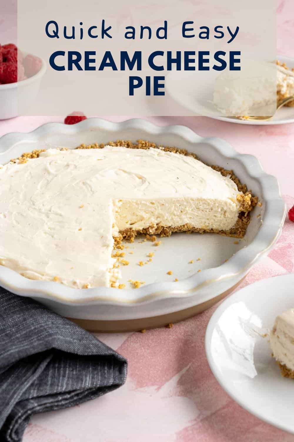 Easy Cream Cheese Pie - Simply Scrumptious Eats