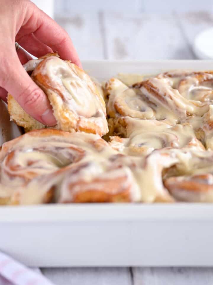 Cinnamon Roll Icing - Simply Scrumptious Eats