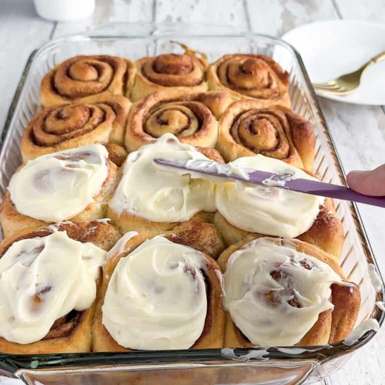 Cinnamon Roll Icing - Simply Scrumptious Eats