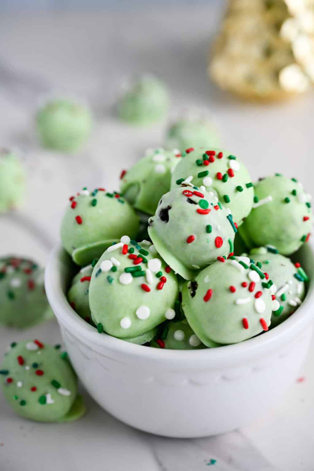 Grinch Balls (Truffles) - Simply Scrumptious Eats