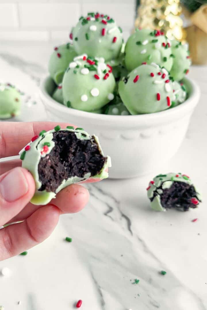 Grinch Balls (Truffles) - Simply Scrumptious Eats