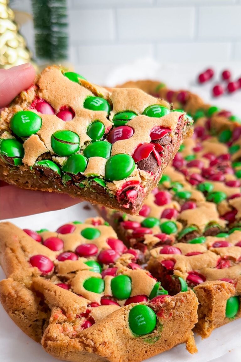 Christmas Cookie Bars (Christmas Blondies) - Simply Scrumptious Eats
