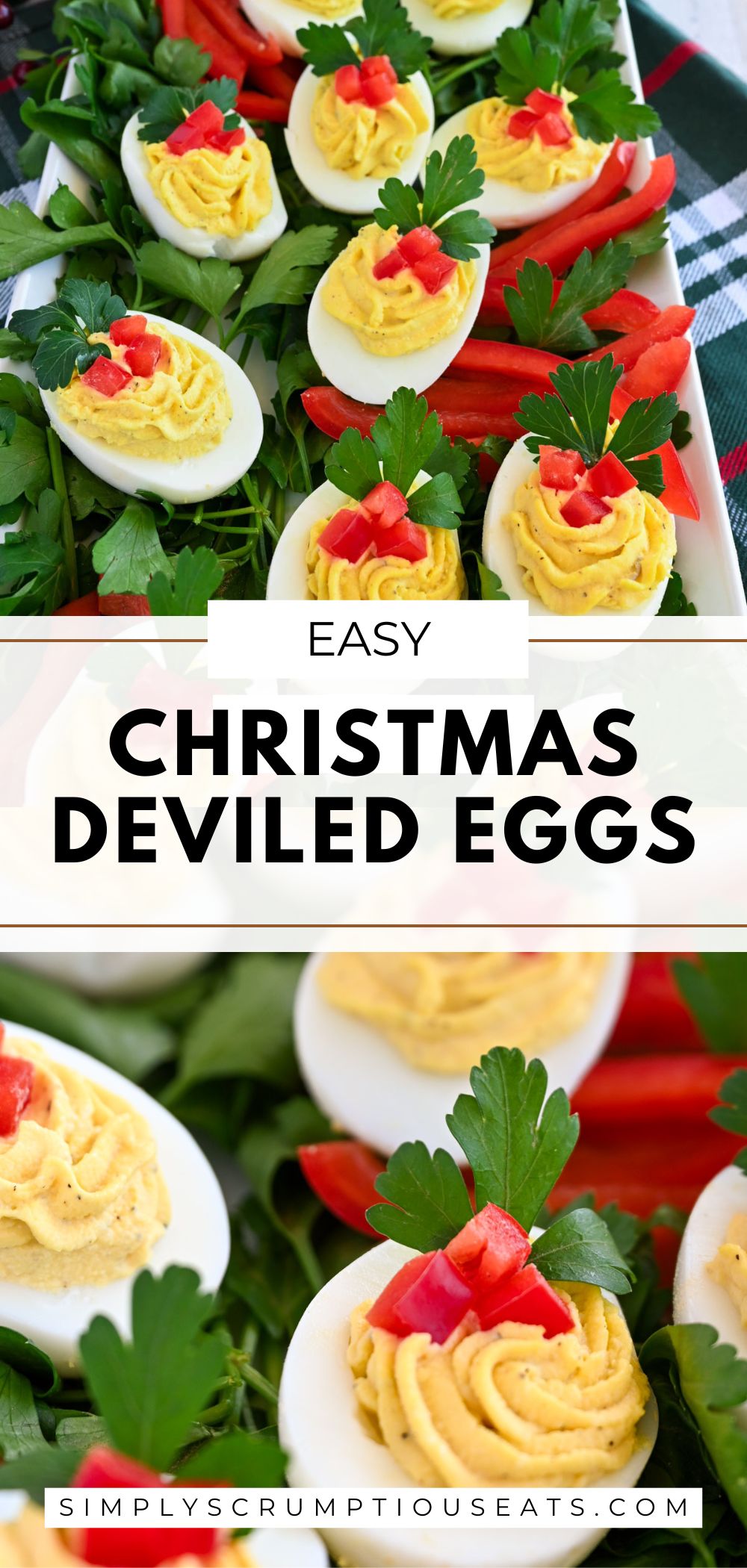 Christmas Deviled Eggs - Simply Scrumptious Eats